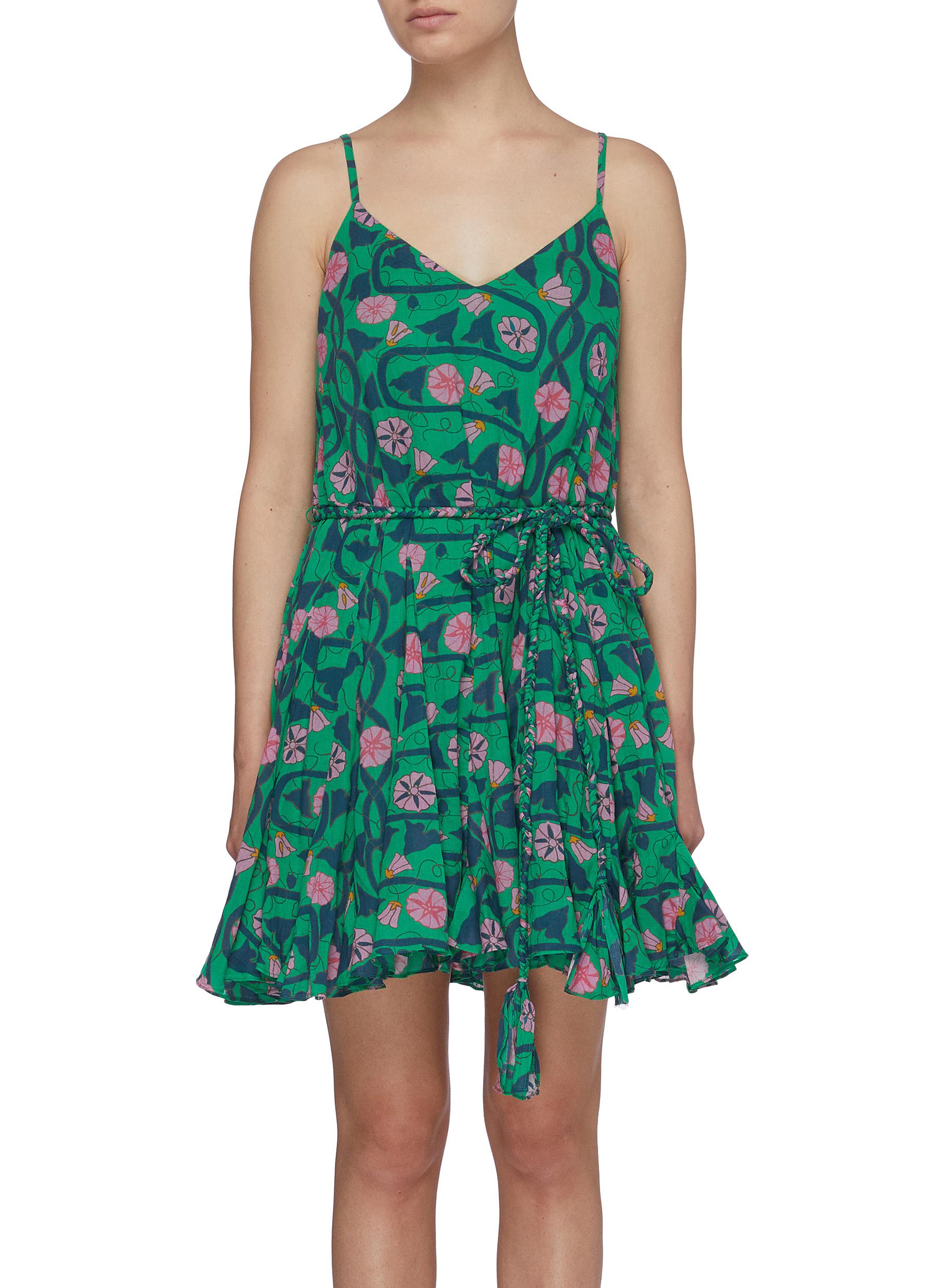 RHODE RESORTCasey' Floral Print Spaghetti Mini Dress | DailyMail