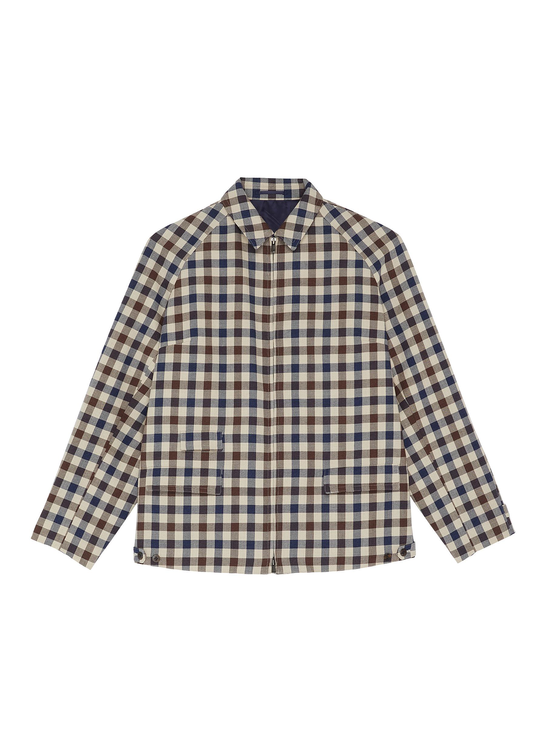 Ring Jacket Gun Club Check Wool-cotton Blend Jacket In Multi-colour ...