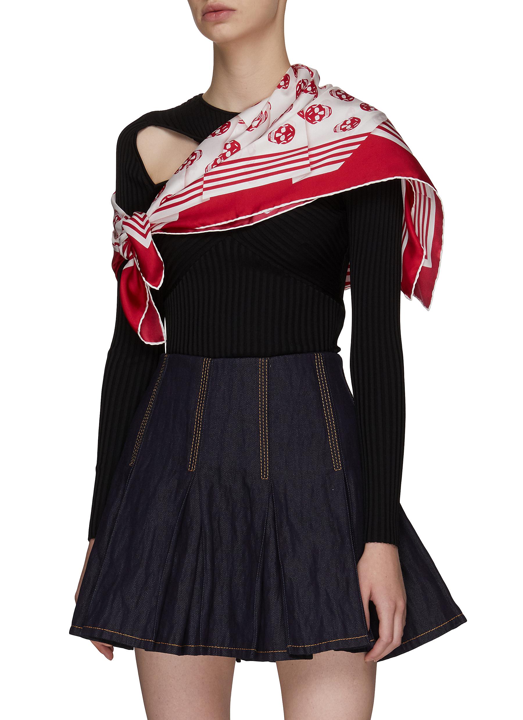 CRASHED SILK BIKER SCARF