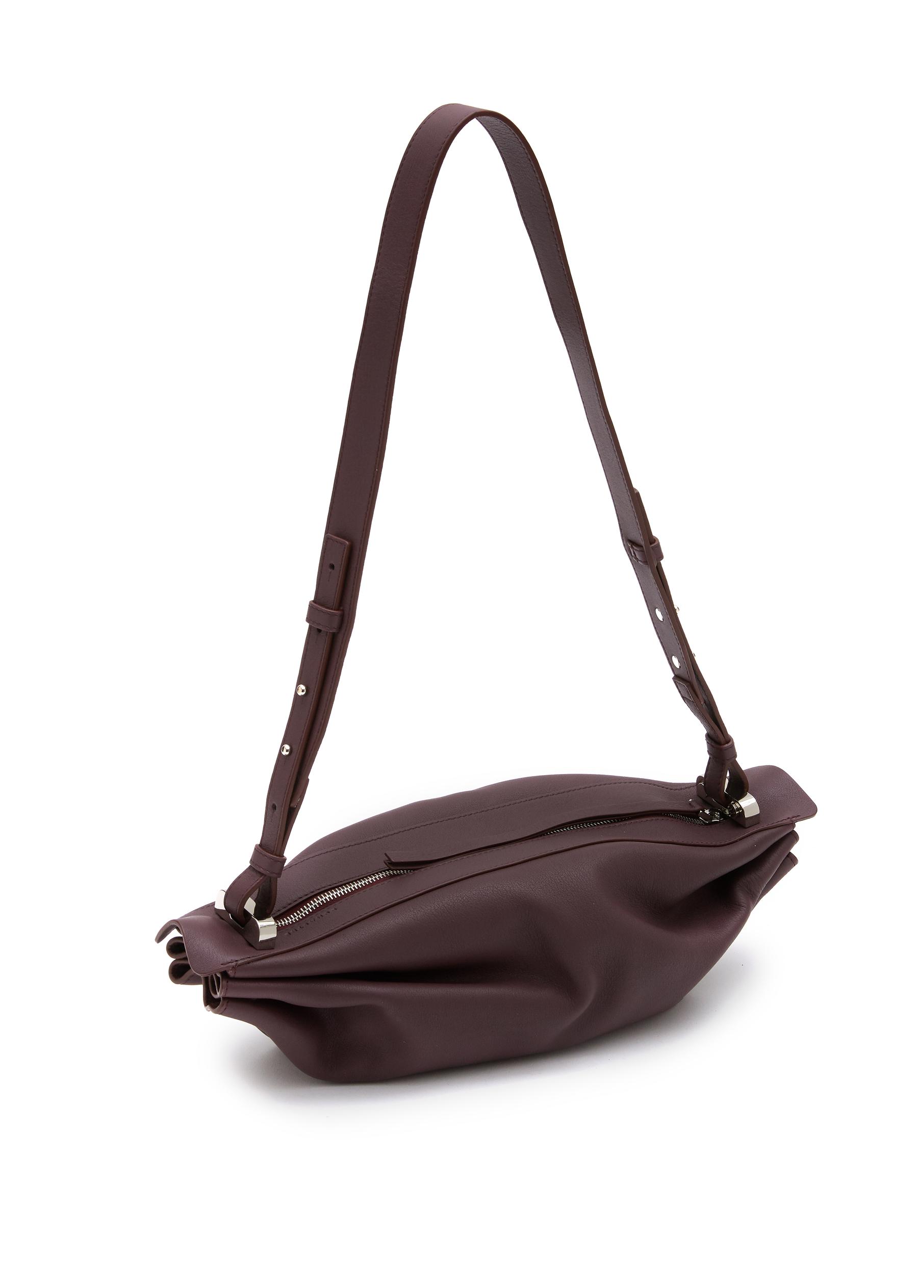 RING' LEATHER CROSSBODY BAGUETTE BAG