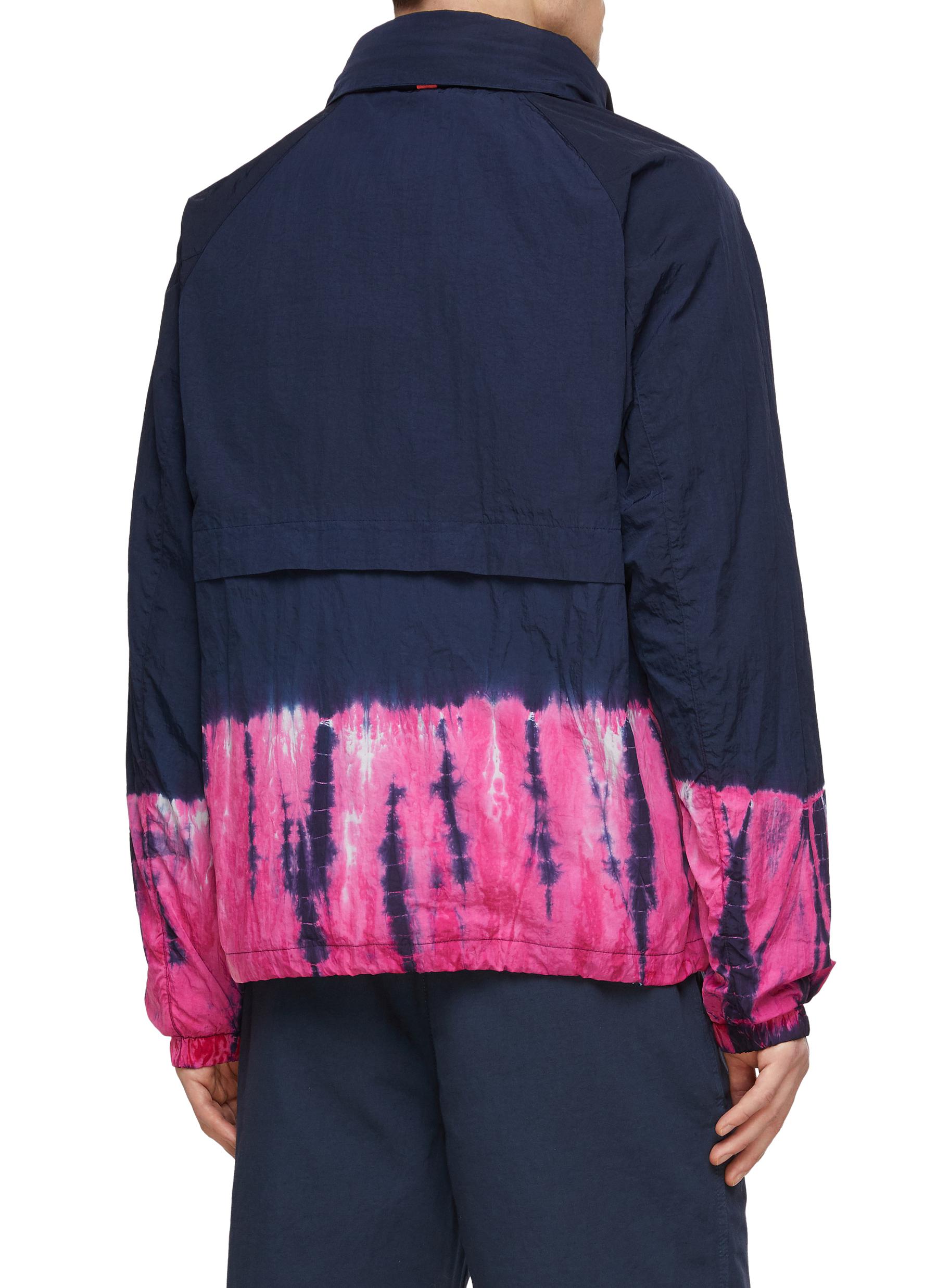 PACKABLE HOOD TIE DYE NYLON JACKET