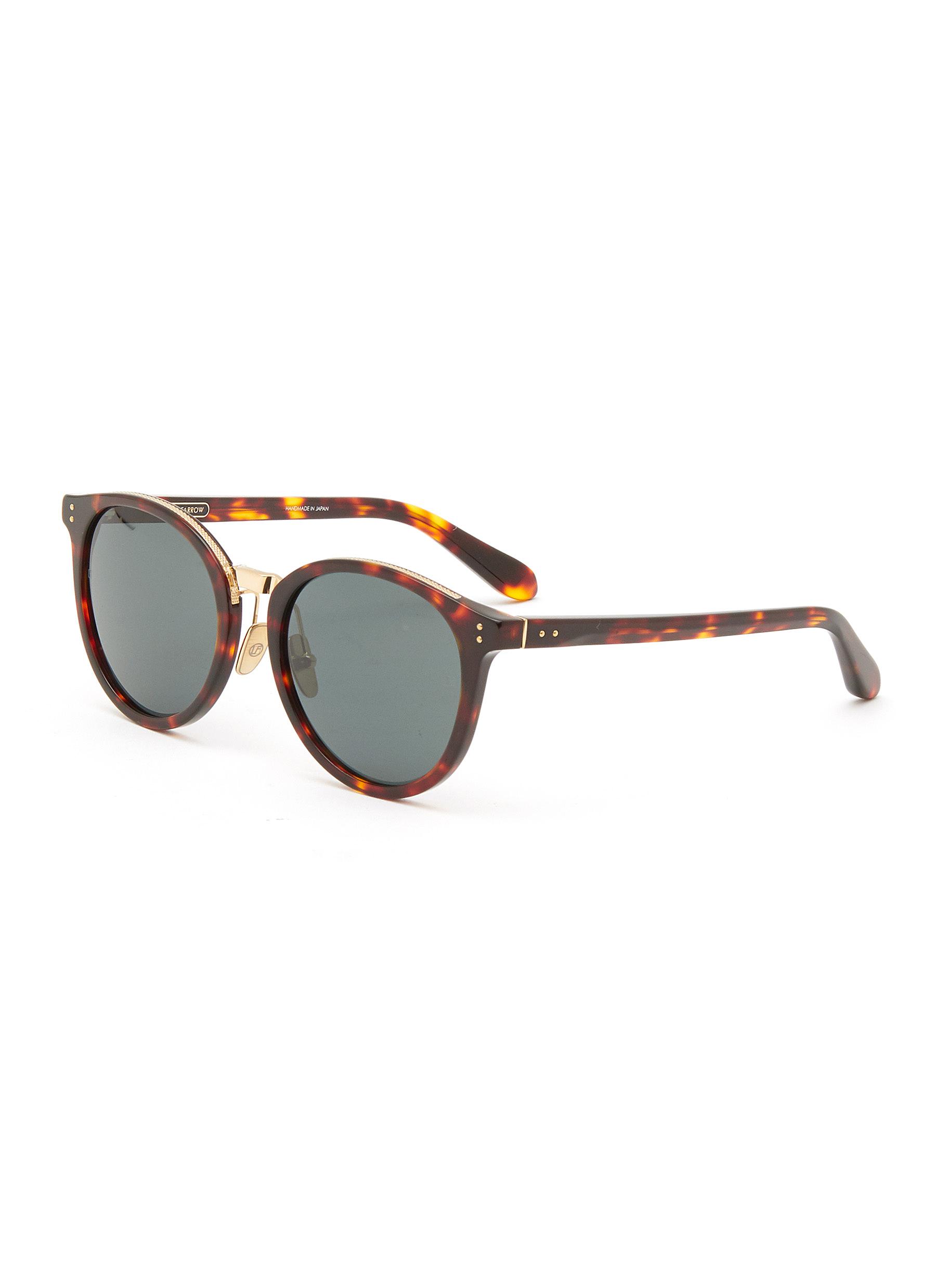 Linda Farrow 'morgan' Tortoiseshell Effect Acetate Dark Green Lens ...