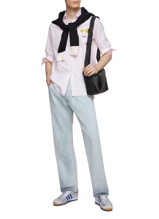 JOSHUA’S | Smiley Face Patch Striped Shirt | Men | Lane Crawford