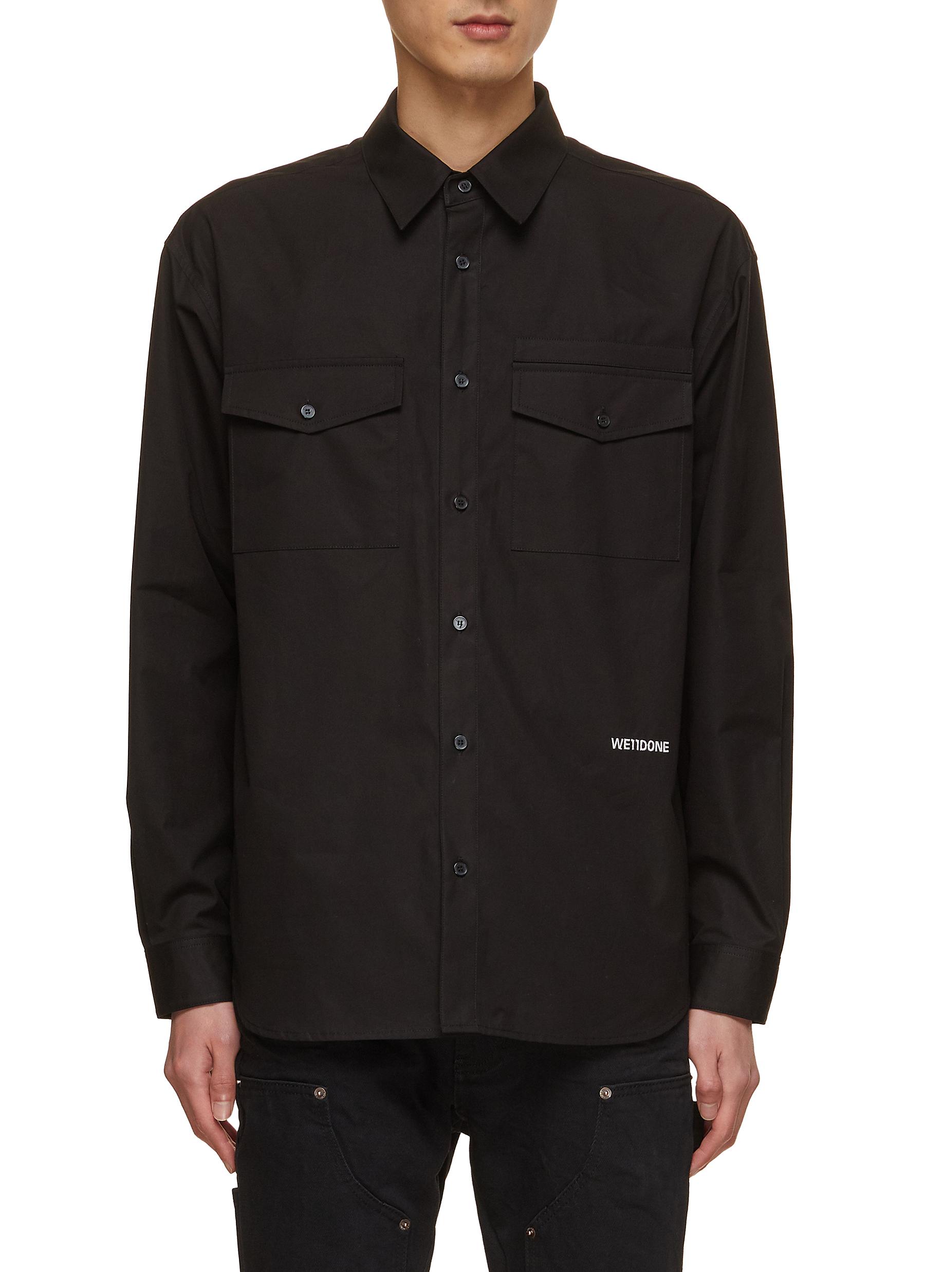 LOGO DOUBLE POCKET COTTON SHIRT