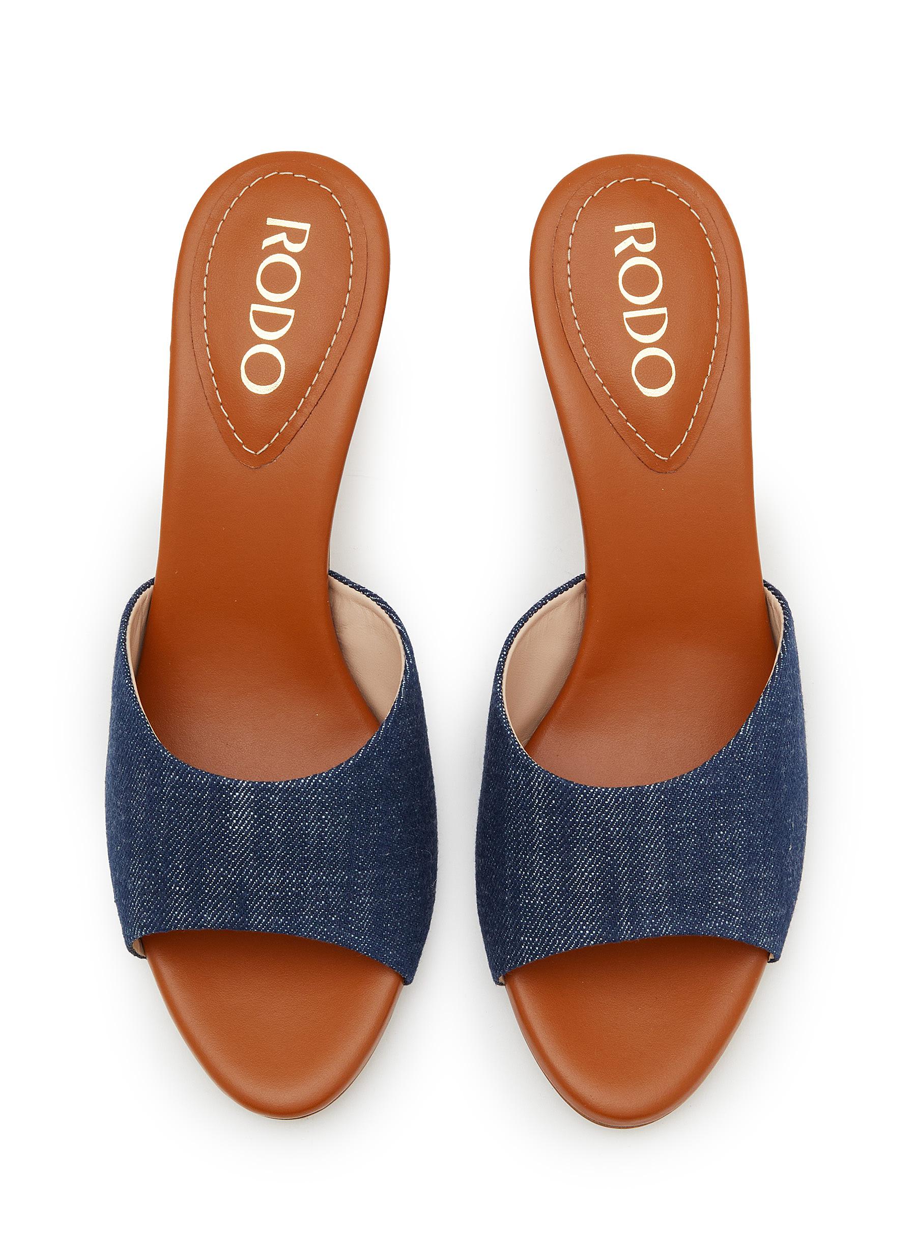 40 DENIM MULE SANDALS