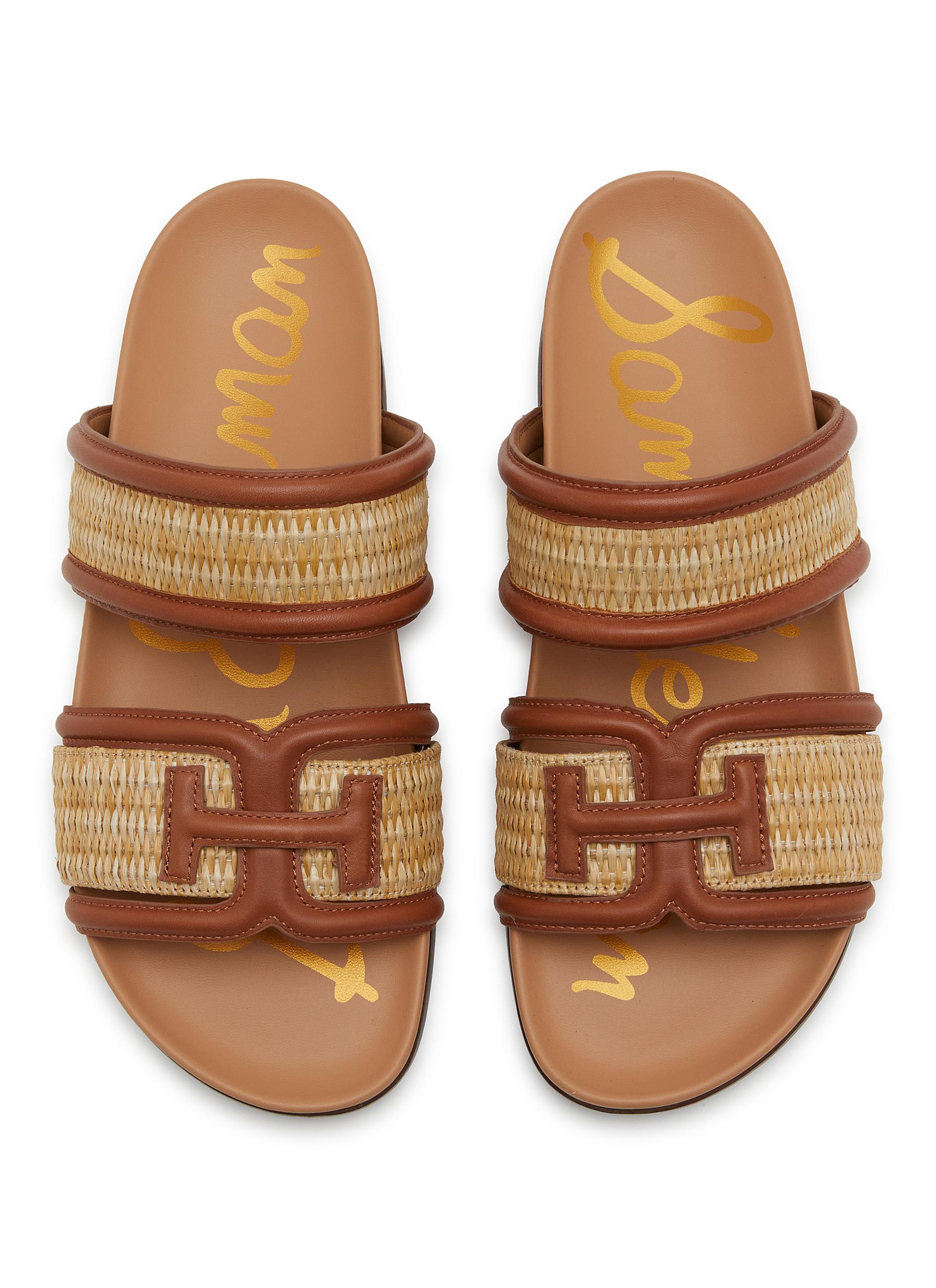 ROWAN RAFFIA SLIDE SANDALS