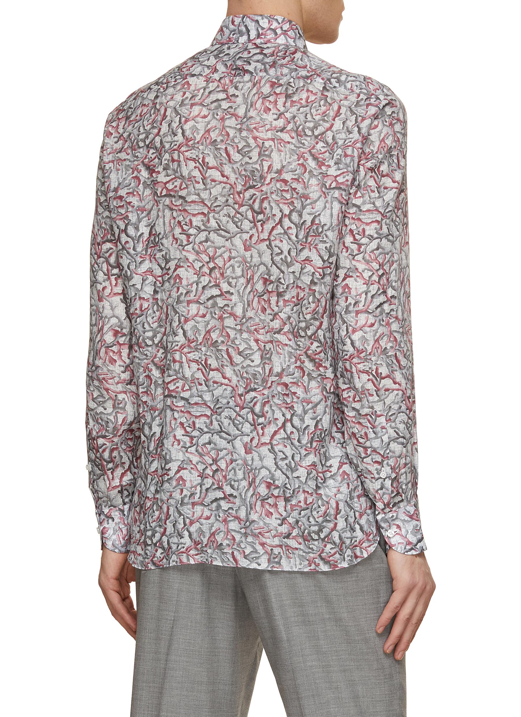 MILANO COLLAR CORAL ALL OVER PRINT SHIRT