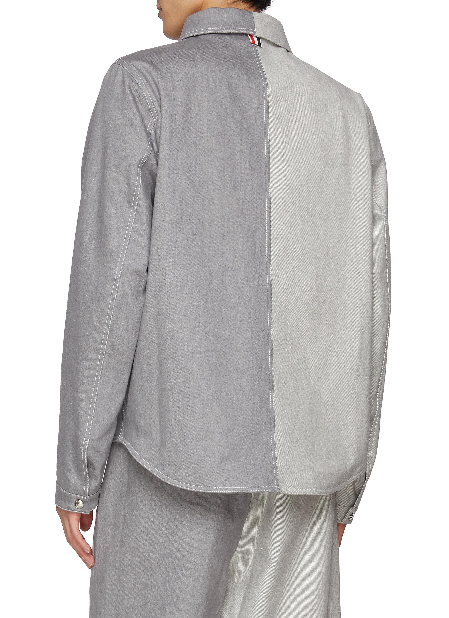 TWO-TONED POCKET COTTON OVERSHIRT