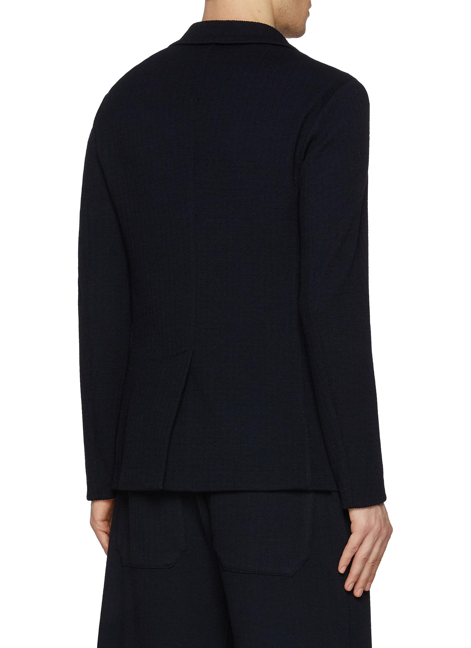 NOTCH LAPEL JERSEY BLAZER