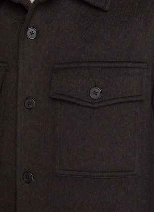THEORY | Button Up Wool Cashmere Shirt Jacket | Men | Lane Crawford