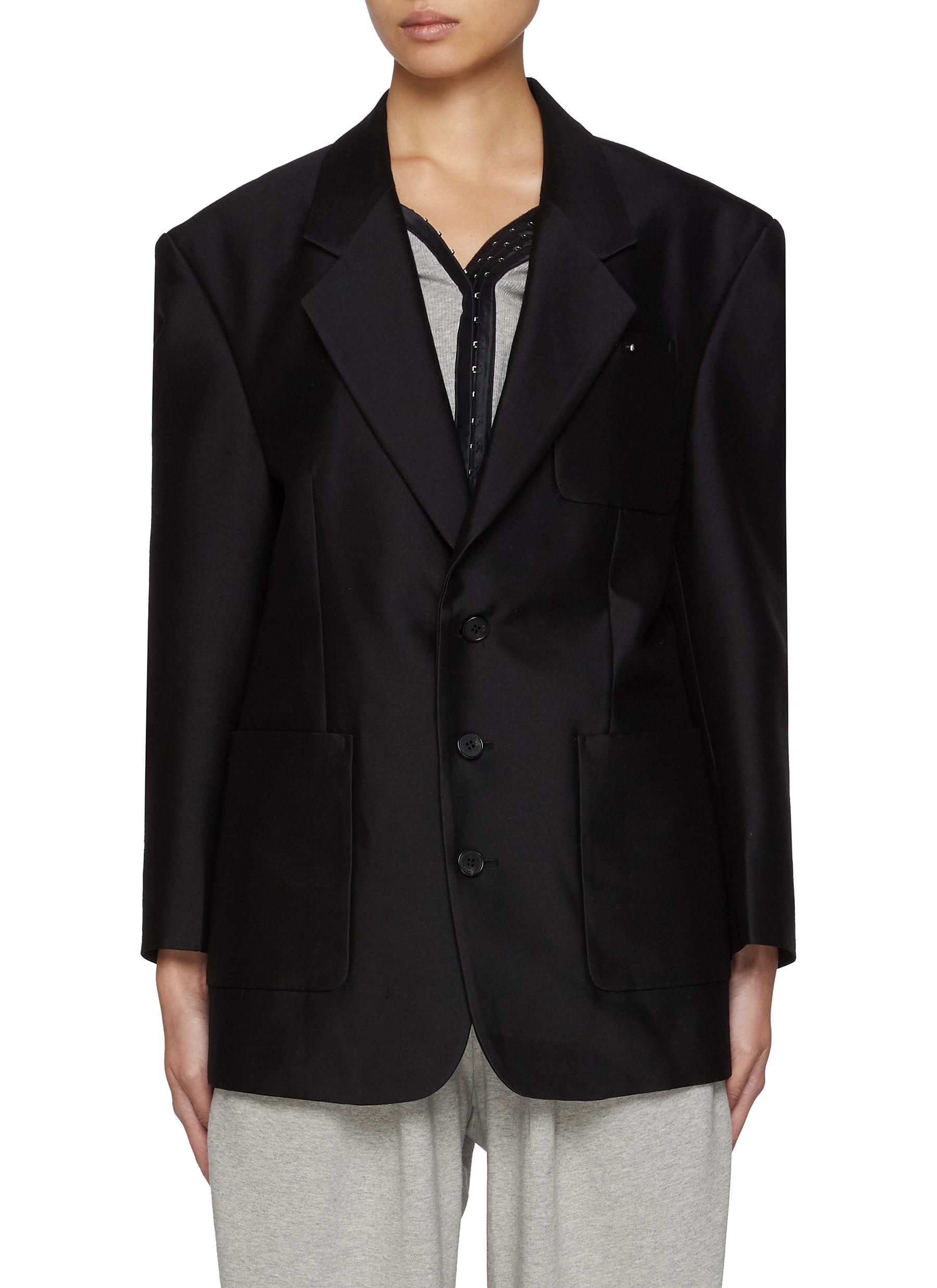 FILIPO SINGLE BREASTED WOOL SILK BLAZER