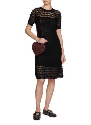 ALAÏA | Sheer Panel Lace Midi Dress | Women | Lane Crawford ALAÏA | Sheer Panel Lace Midi Dress | Women | Lane Crawford